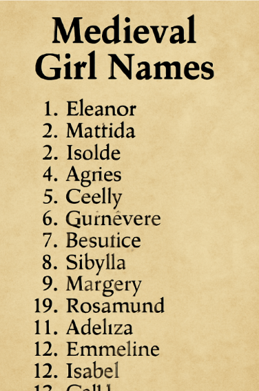 Medieval Name Generator – Noble, Warrior, And Royal Names